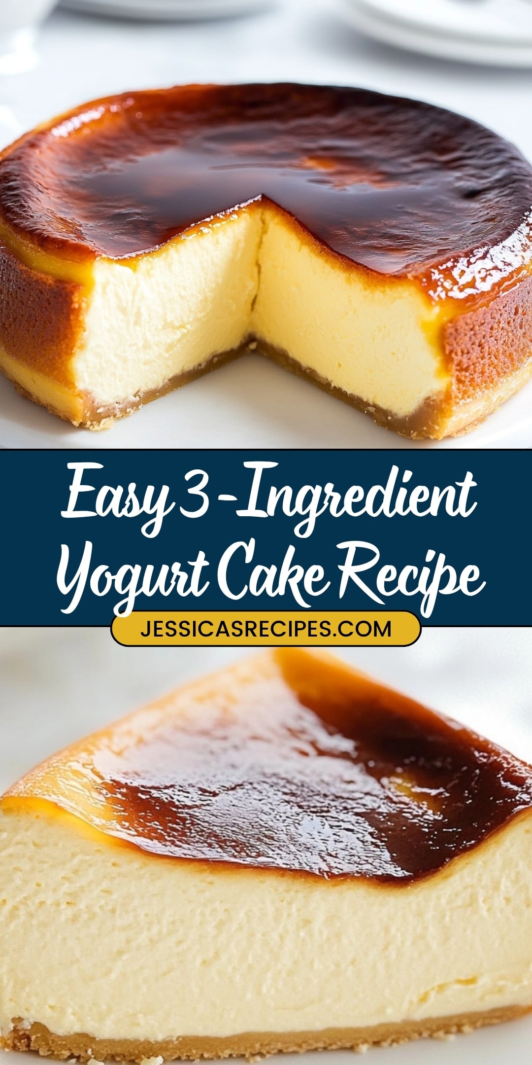 Creamy Yogurt Cake Recipe: Easy 3 Ingredient Dessert