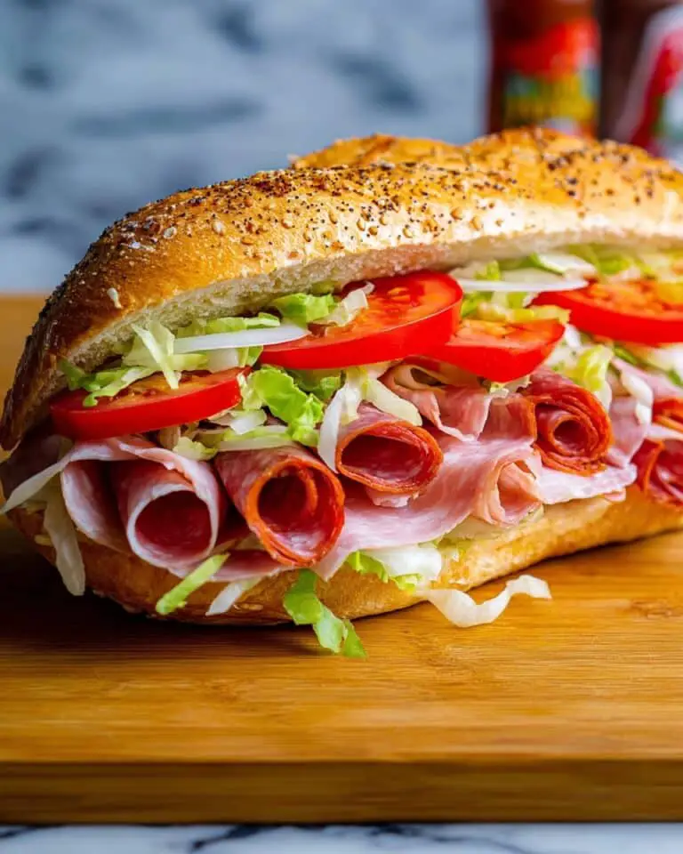 Italian Sub Sandwich with Deli Meats & Fresh Veggies – Delicious & Easy