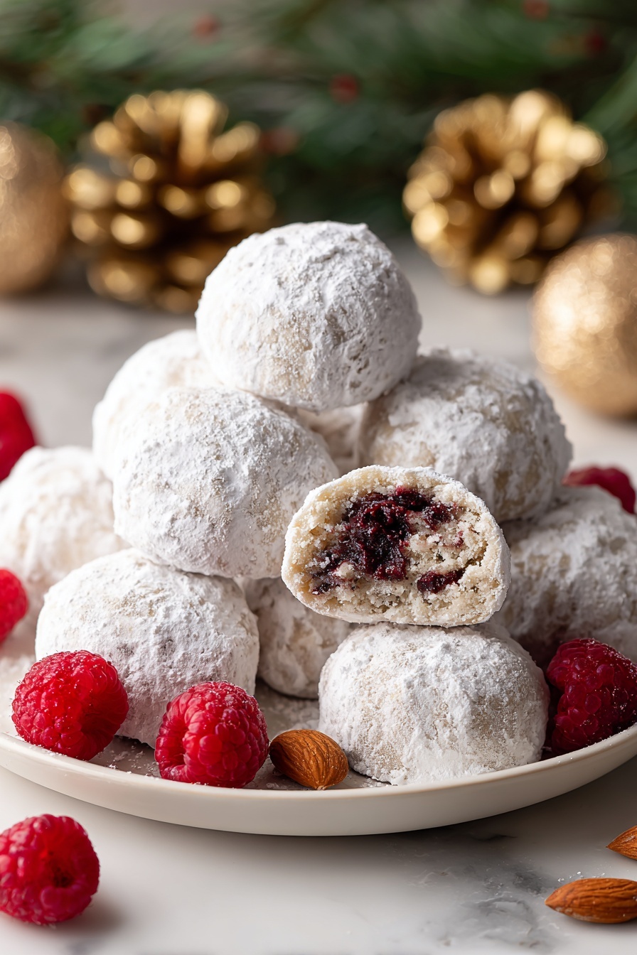 Raspberry Almond Snowball Cookies: Irresistible & Easy to Make