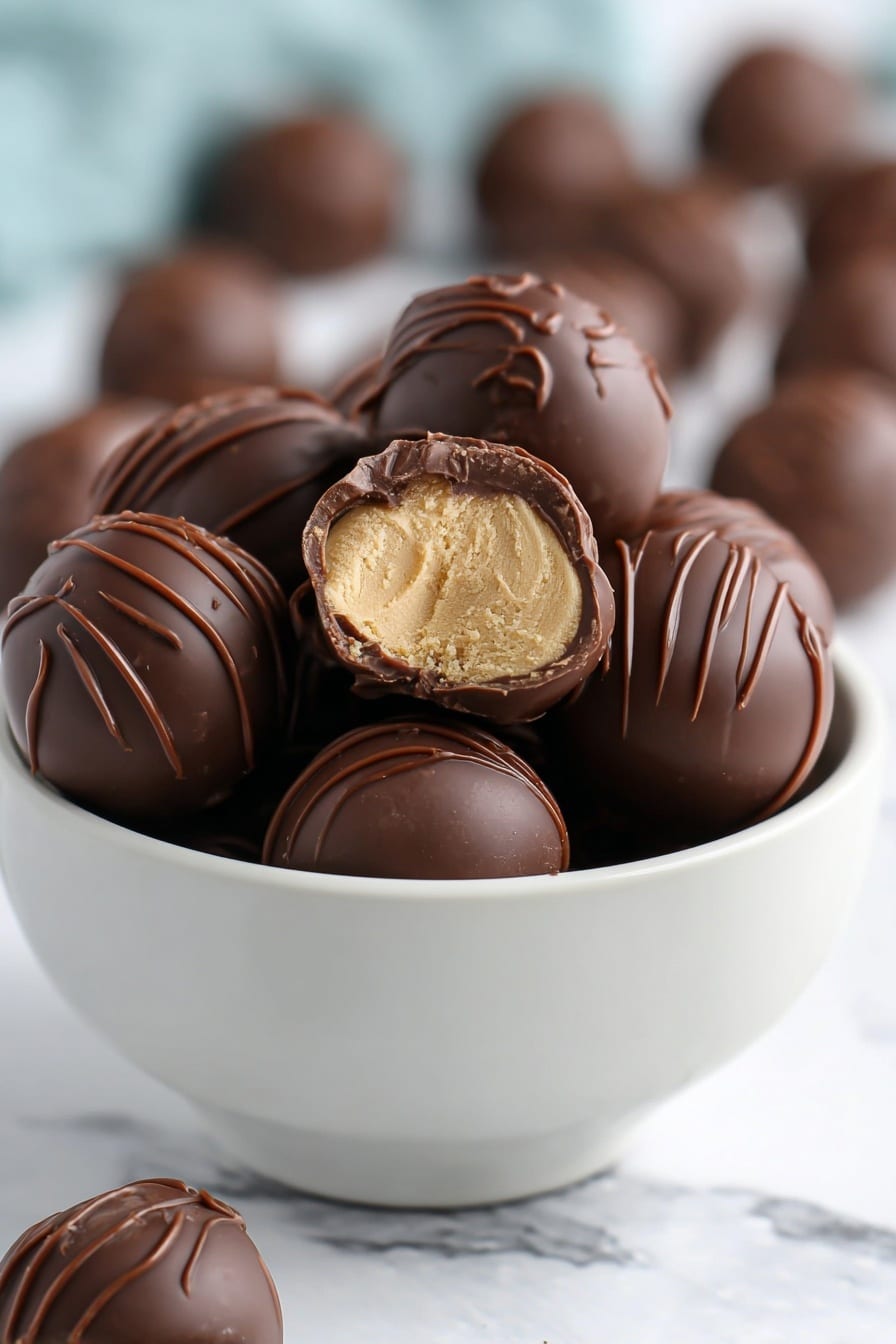 Easy Peanut Butter Balls with Chocolate – Quick & Delicious