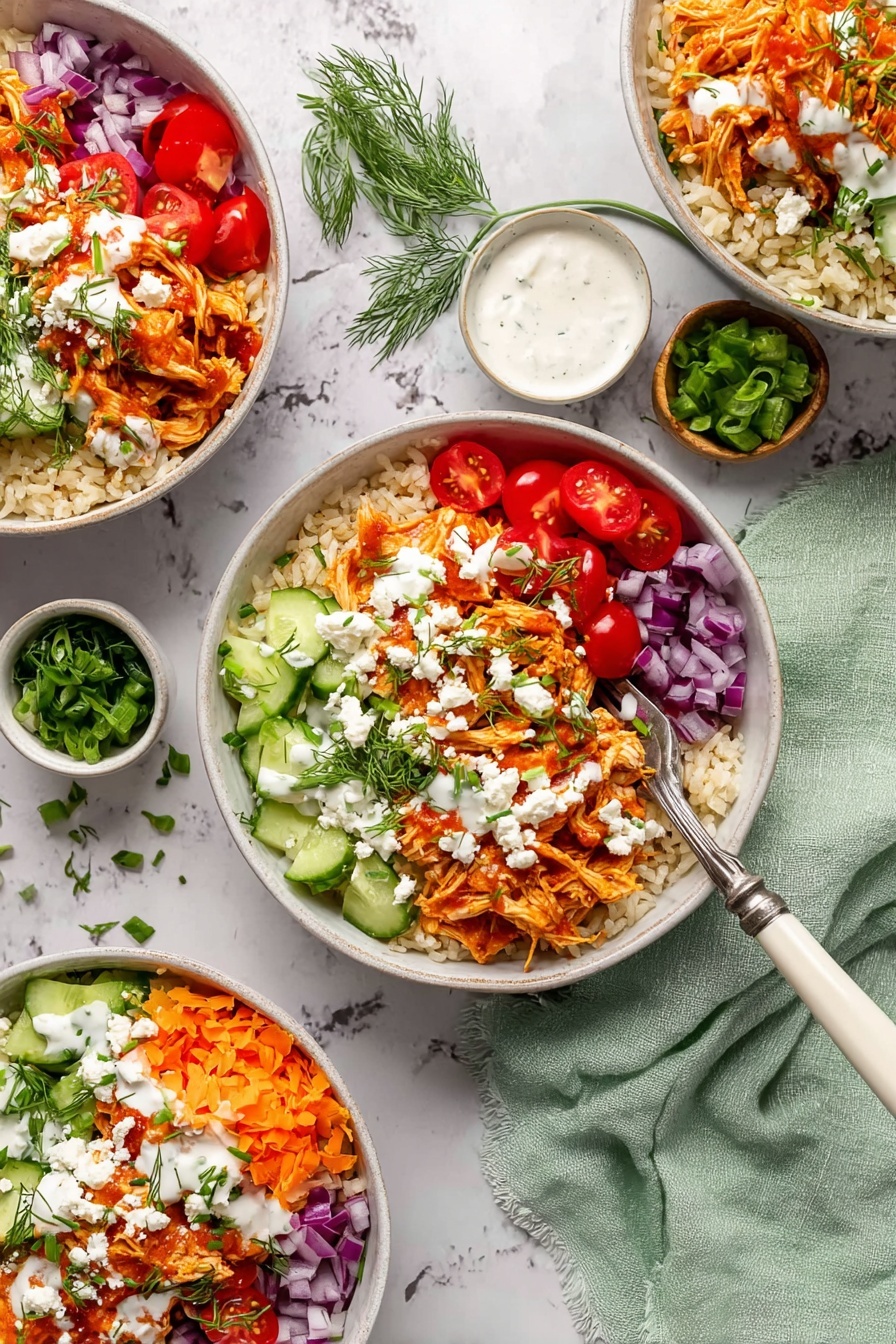 Buffalo Chicken Rice Bowls: Irresistibly Spicy & Flavorful
