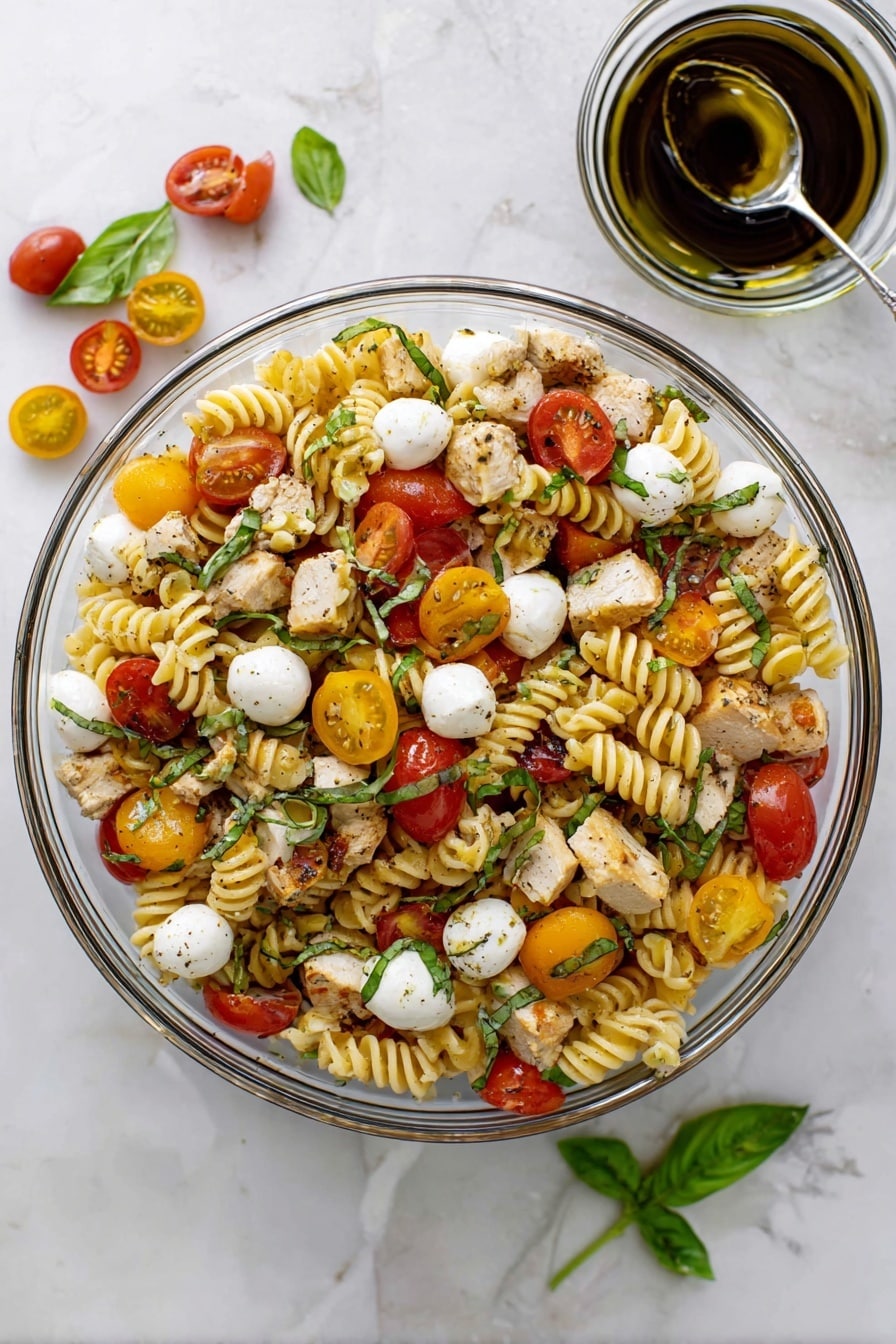 Grilled Chicken Caprese Pasta Salad: Fresh & Flavorful Summer Dish