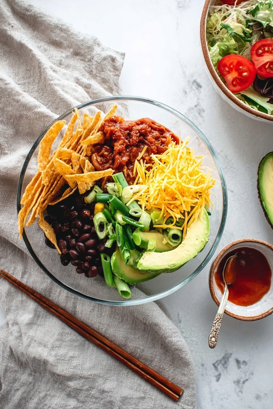 Turkey Taco Salad with Crispy Tortilla Chips – Easy & Flavorful