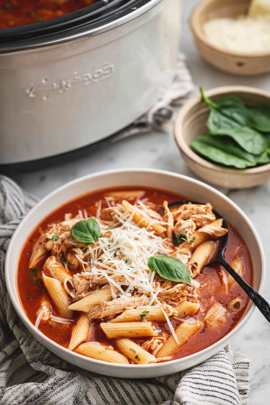 Slow Cooker Chicken Parmesan Soup: Cozy, Delicious, Easy