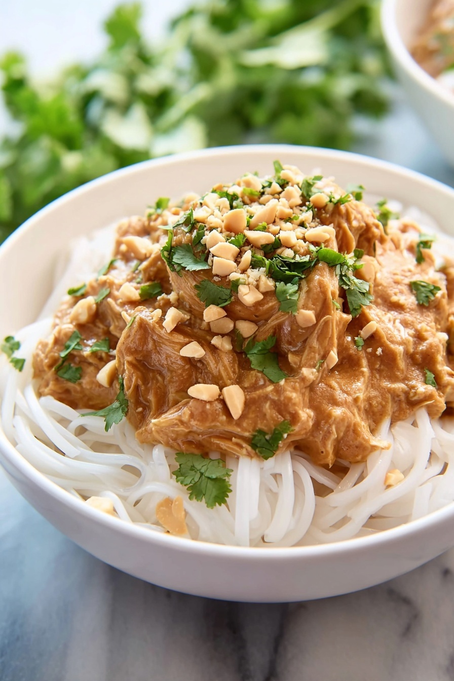 Slow Cooker Thai Peanut Chicken: Creamy & Effortless Dinner