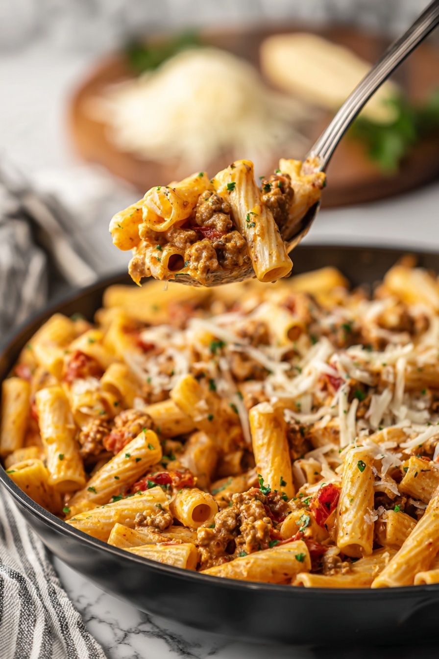 Creamy Parmesan Sausage Rigatoni: Delicious & Easy Dinner